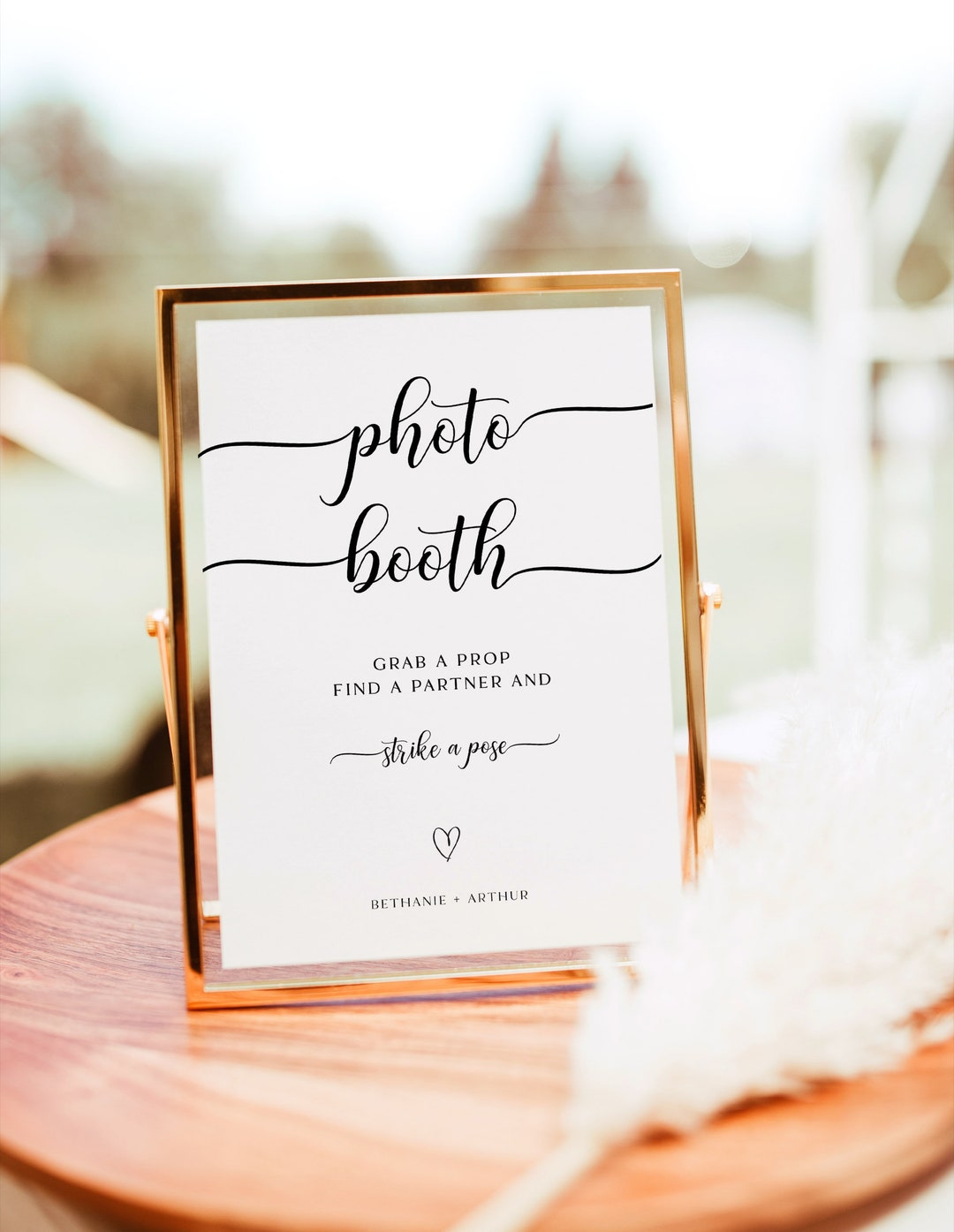 Photo Booth Signage, Photo Booth Sign, Minimalist Photobooth Sign ...