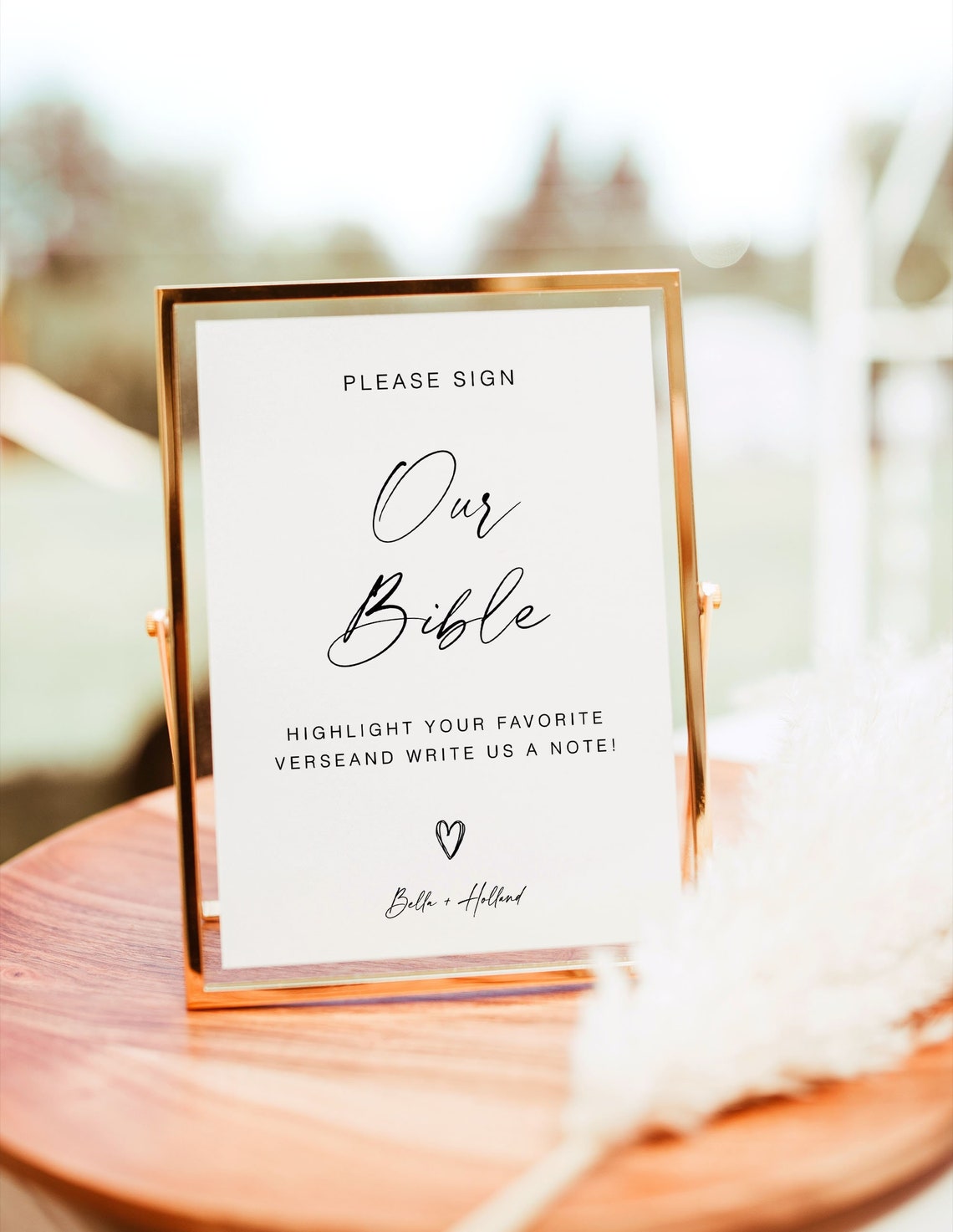 Modern Please Sign Our Bible Signage, Wedding Decor Sign, Wedding Bible ...