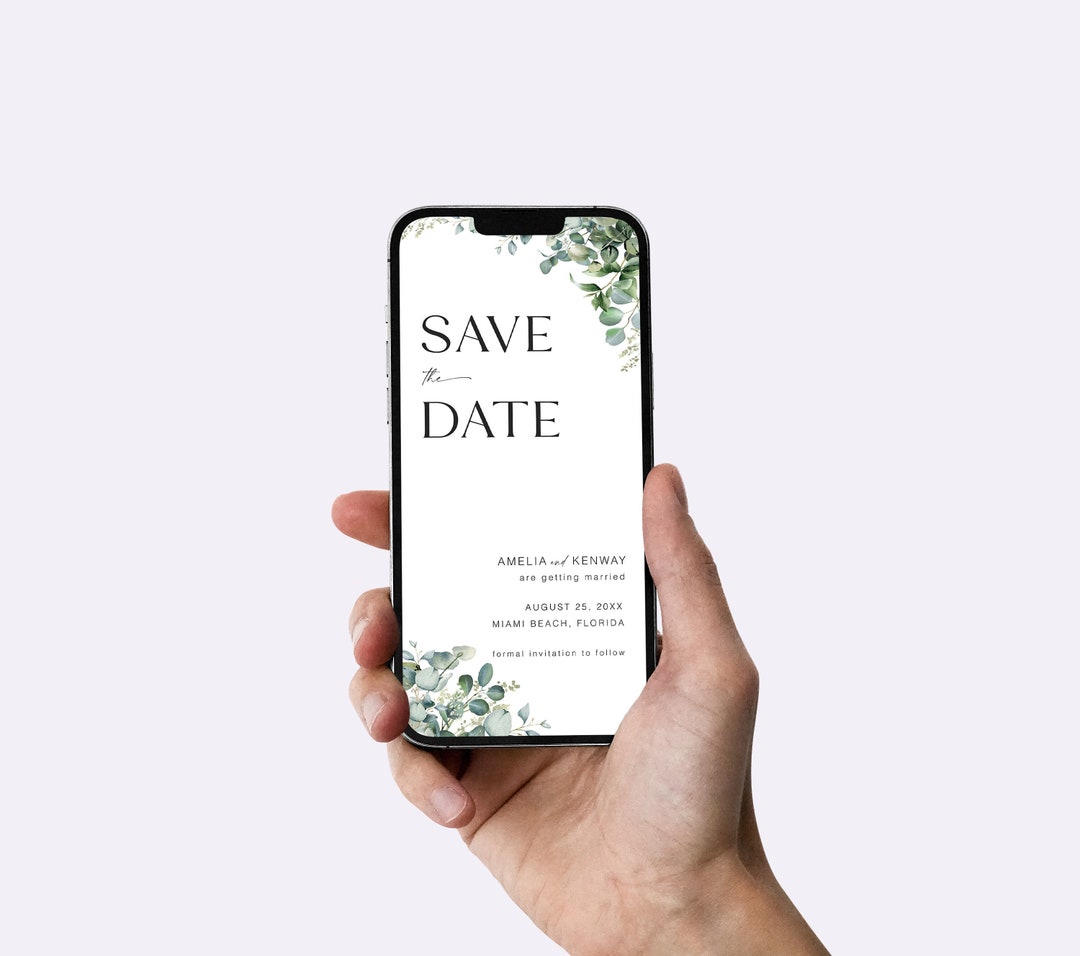 Modern Text Message Save Our Date, Smartphone Save Our Date Card ...