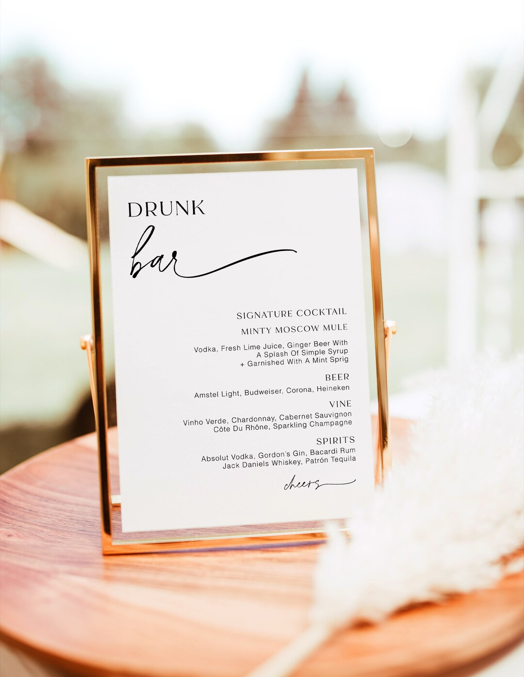 Drunk in Love Wedding Menu Bar Sign, Wedding Bar Menu Sign, Editable ...