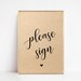 Please Sign Printable Baby Shower Sign, Please Sign Reception Sign ...