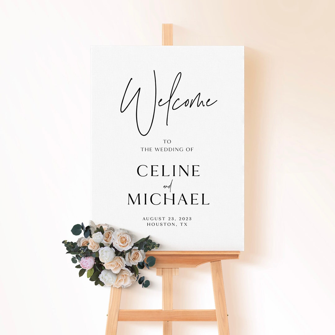 Editable Wedding Welcome Sign, Large Sign, Editable Wedding Poster ...