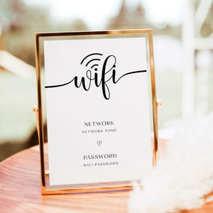 Editable Wifi Sign, Be Our Guest Sign, Printable Wifi Sign, Wifi Sign ...