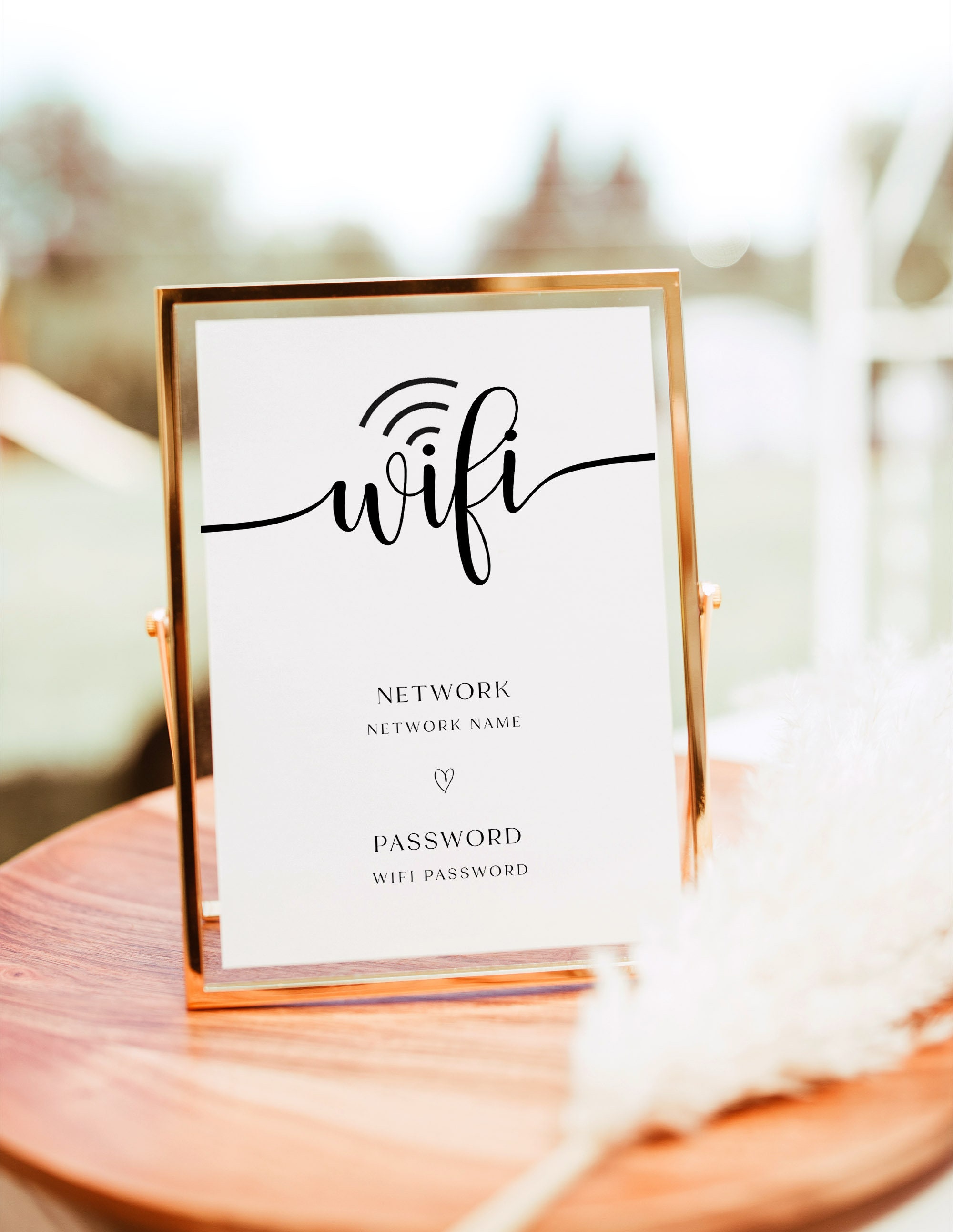 Editable Wifi Sign, Be Our Guest Sign, Printable Wifi Sign, Wifi Sign ...