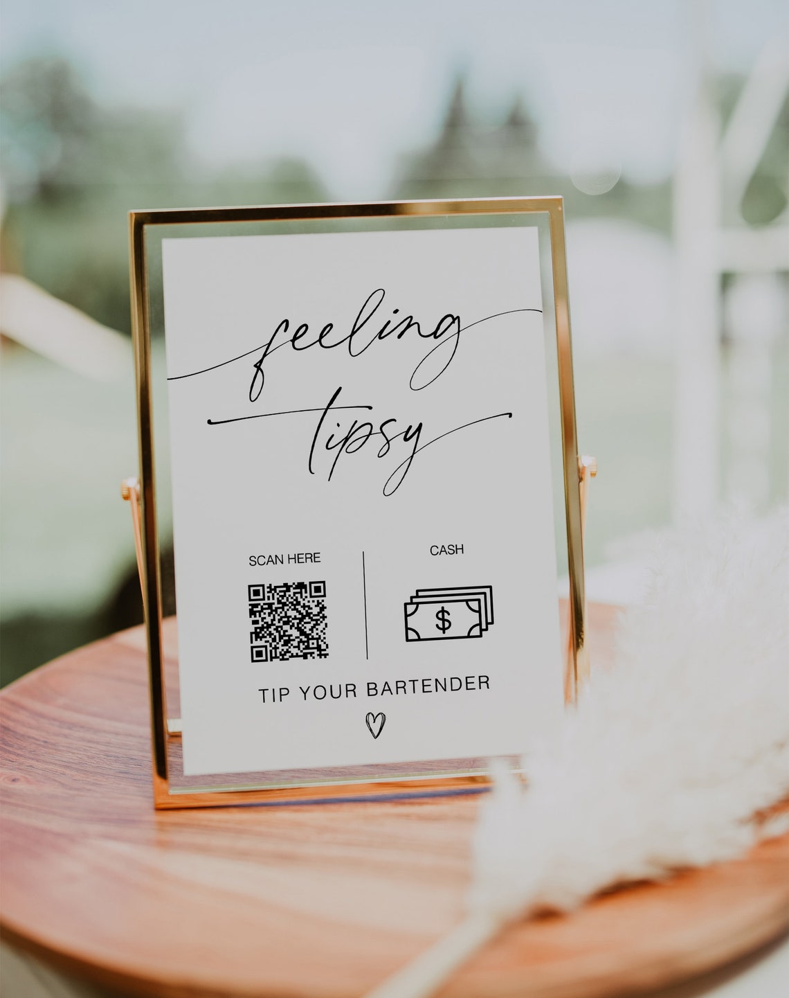 Venmo Cashapp Feeling Tipsy Tip Jar Wedding Bar Tip Tip - Etsy