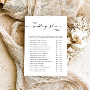 Fun Couple Shoe Game, Couples Wedding Shoe Game, His or Her Trivia ...