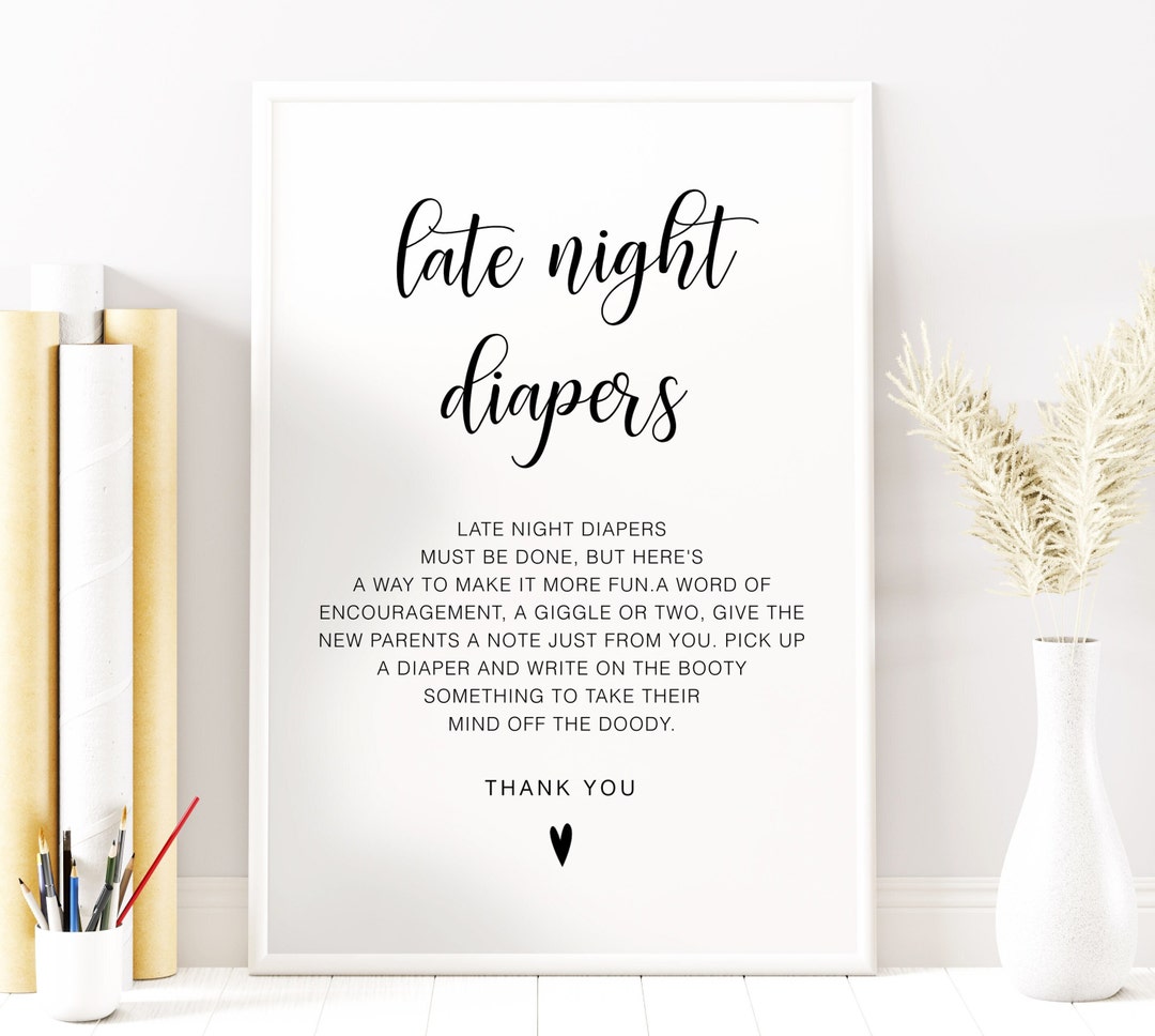 Minimalist Baby Shower Game, Editable Sign Template, Editable Late ...