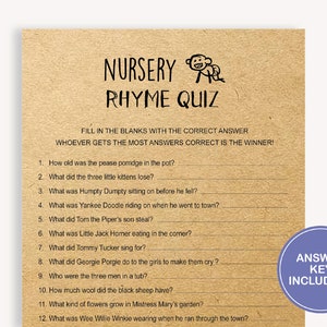 Guess Nursery Rhyme Game, Name That Nursery Rhyme, Baby Sprinkle ...