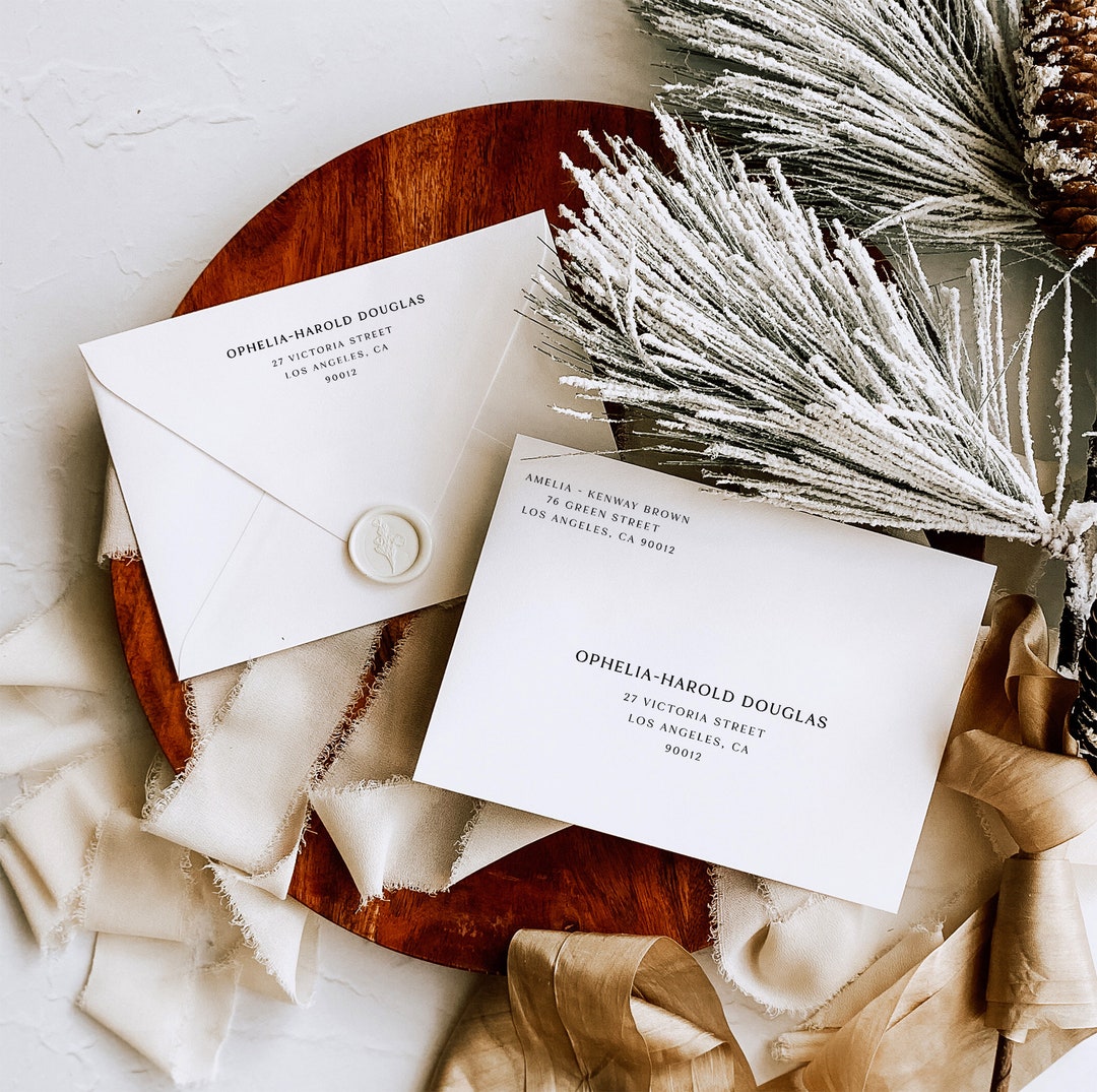 Modern Envelope Address Template, Modern Minimalist Envelopes, Editable ...