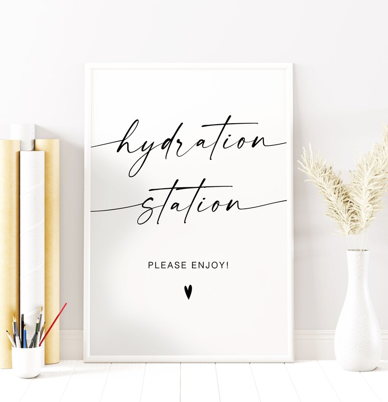 Baby Shower Hydration Station Sign Water Station Sign Baby - Etsy