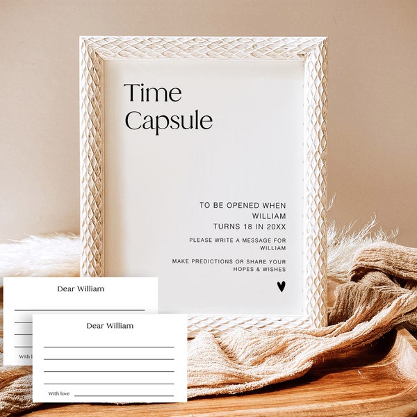 Time Capsule Template Editable - Etsy