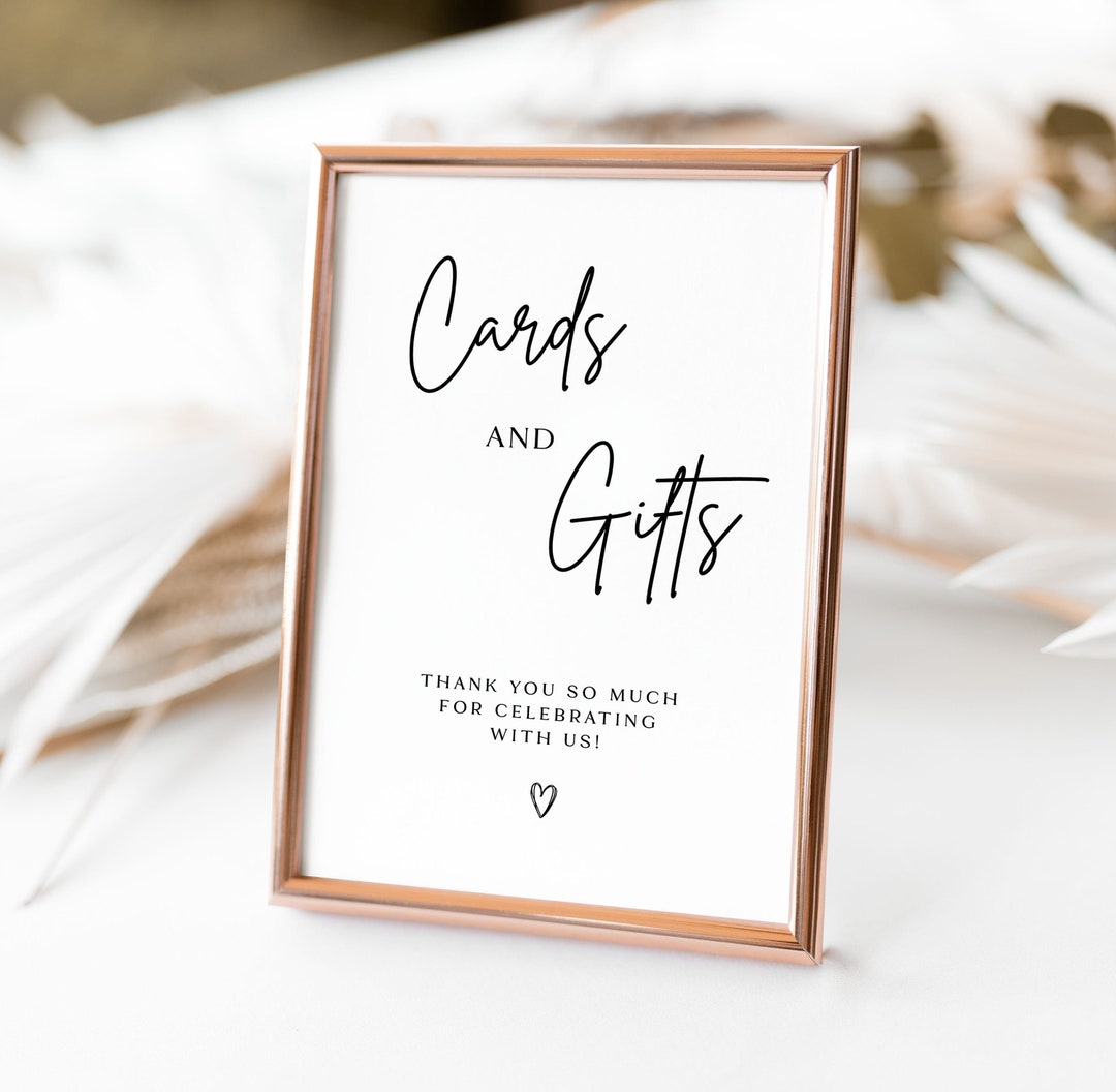 Wedding Gift Table Sign Template Cards and Gift Sign - Etsy