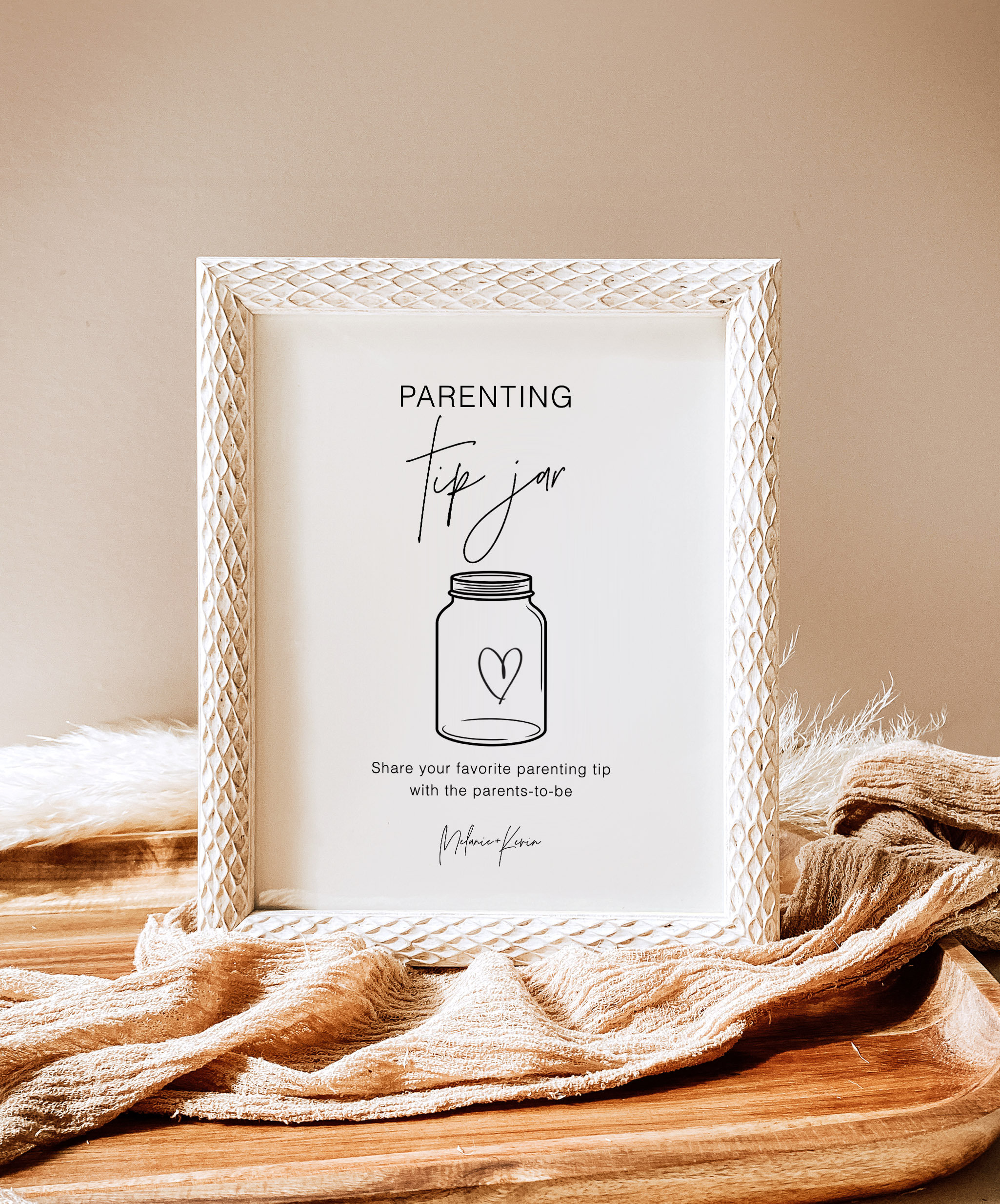 Parenting Tip Jar Sign, Baby Shower Advice Sign, Parenting Advice Card ...