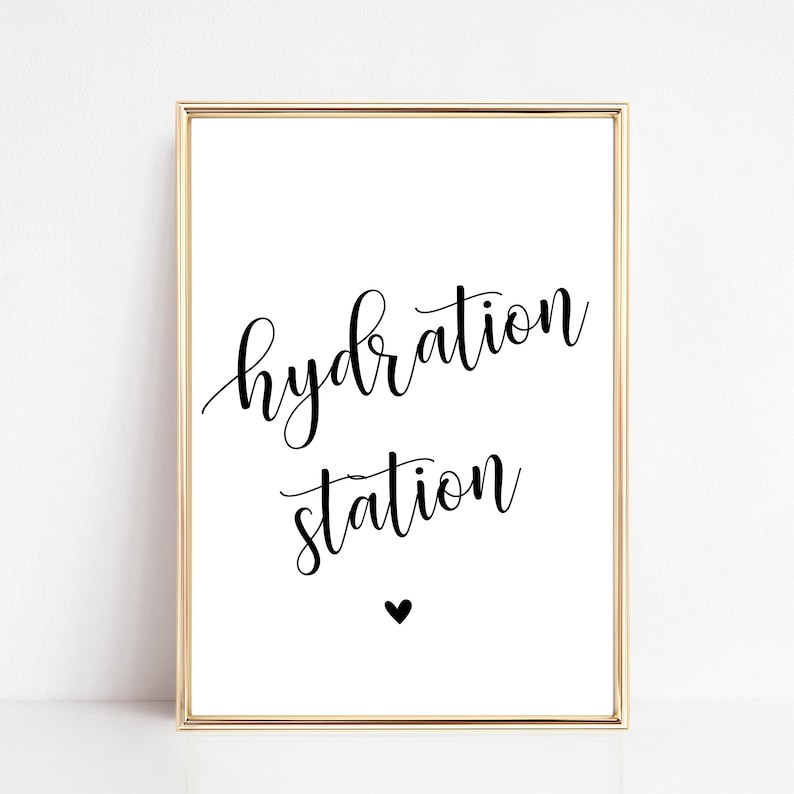 Hydration Station Sign Printable Baby Shower Bar Signs Party | Etsy