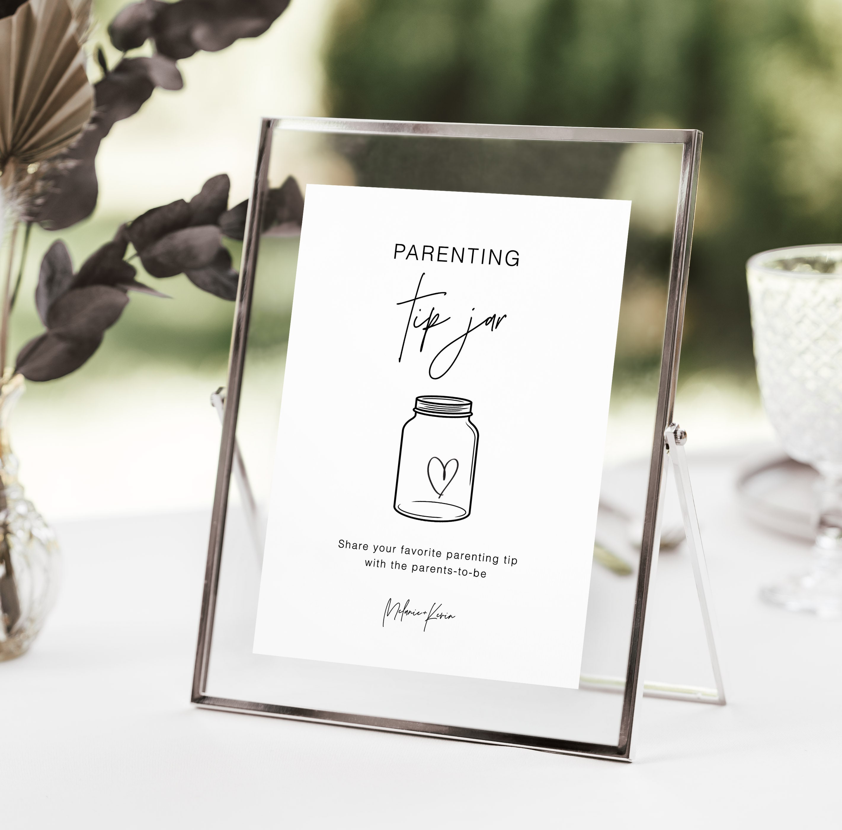 Parenting Tip Jar Sign, Baby Shower Advice Sign, Parenting Advice Card ...