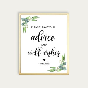 Advice for the New Parents Sign Advice and Well Wishes Baby - Etsy