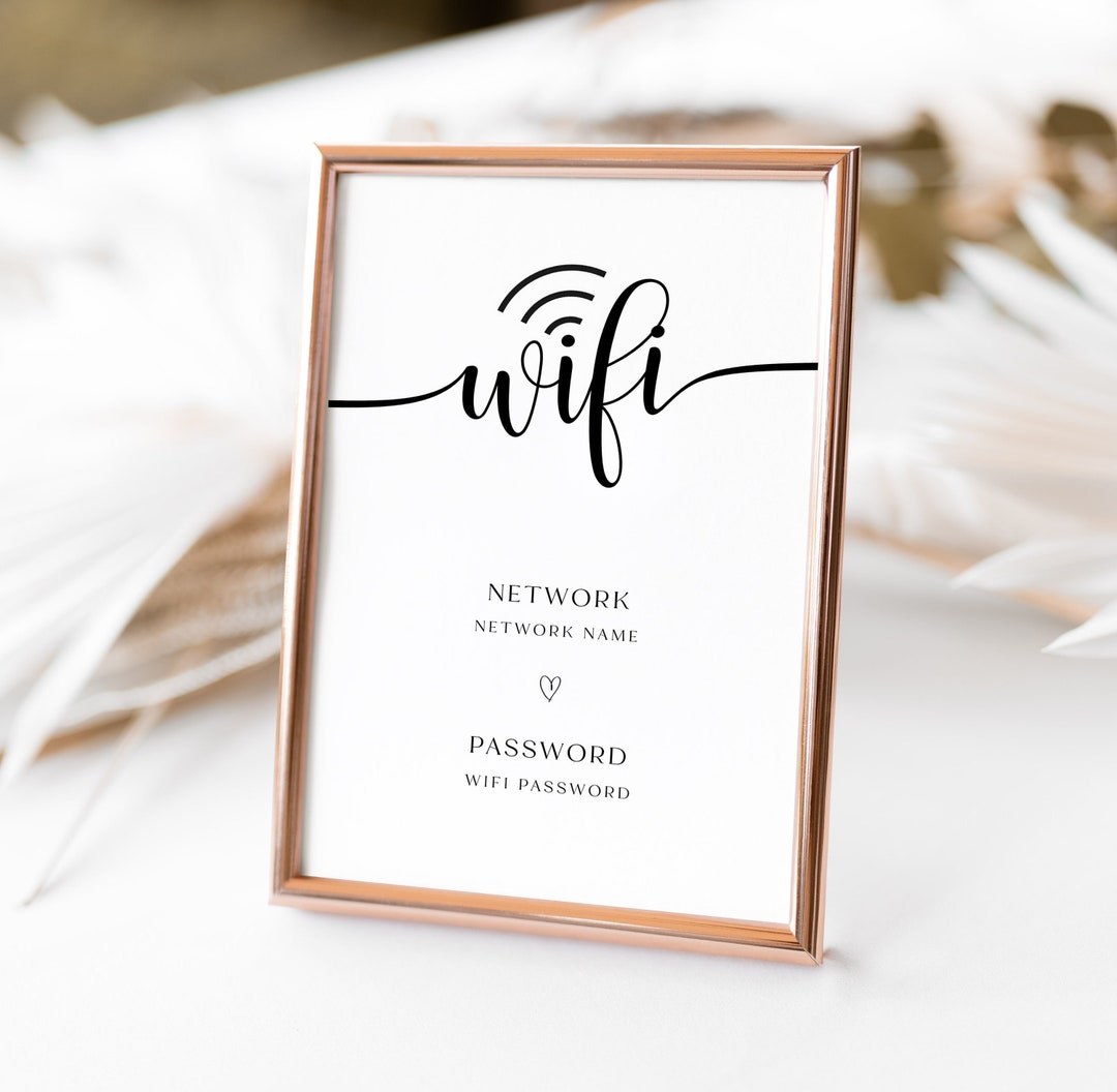 Editable Wifi Sign Be Our Guest Sign Printable Wifi Sign - Etsy
