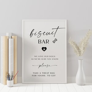 Wedding Biscuit Bar Sign Dog Treat Sign for Wedding Wedding - Etsy