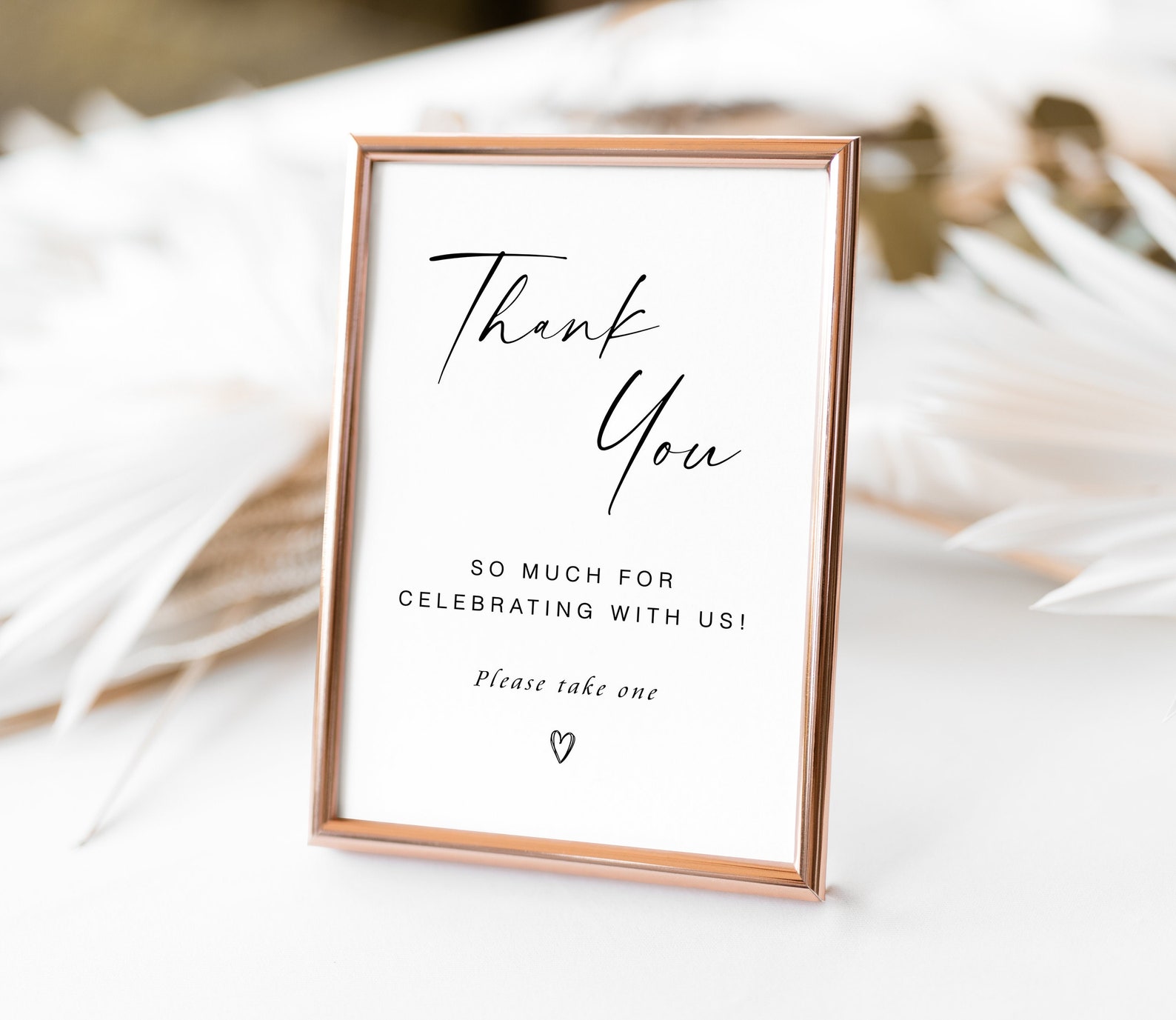 Printable Thank You Favors Sign Modern Baby Shower Sign - Etsy