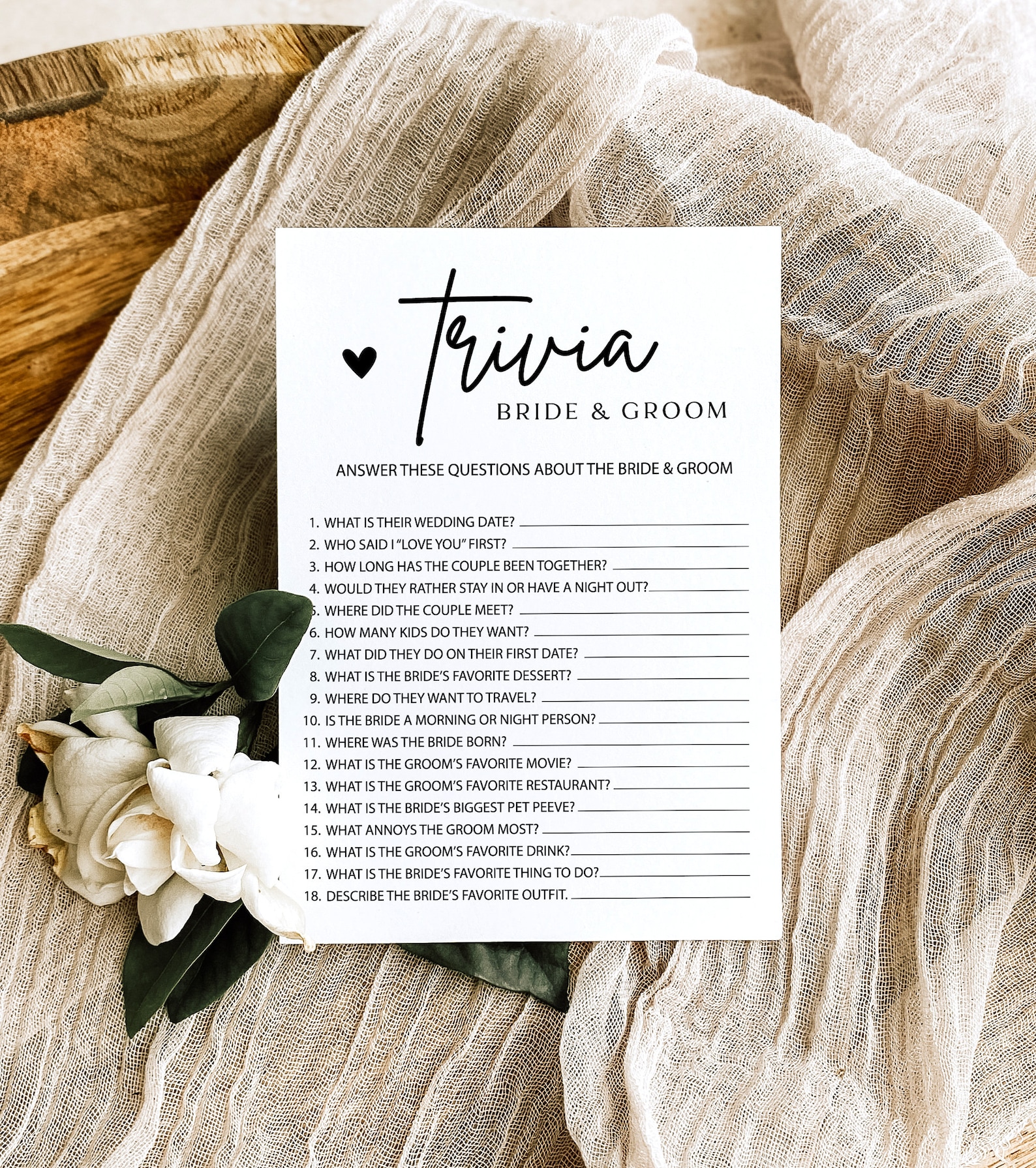 Bride or Groom Guess Who Game Printable Bride or Groom Trivia - Etsy