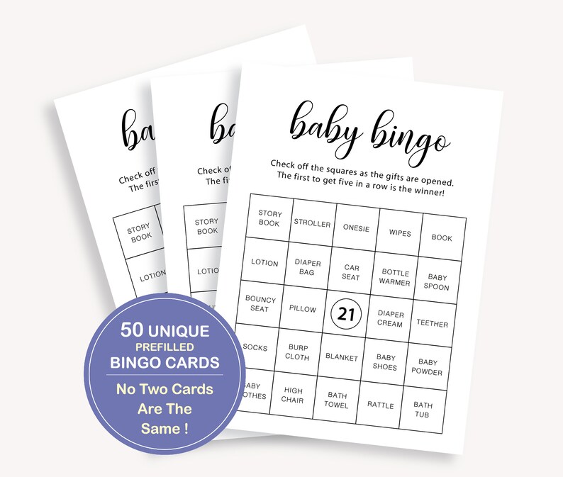 12 Baby Shower Game Bundle, Best Instant Baby Shower Games, Minimalist ...