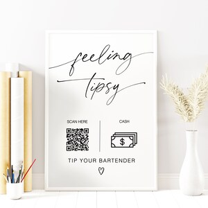 Venmo, Cashapp, Feeling Tipsy, Tip Jar, Wedding Bar Tip, Tip Your ...