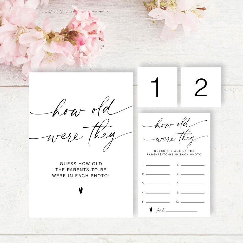 Guess How Old Sign Boho Baby Shower Sign How Old Were They - Etsy