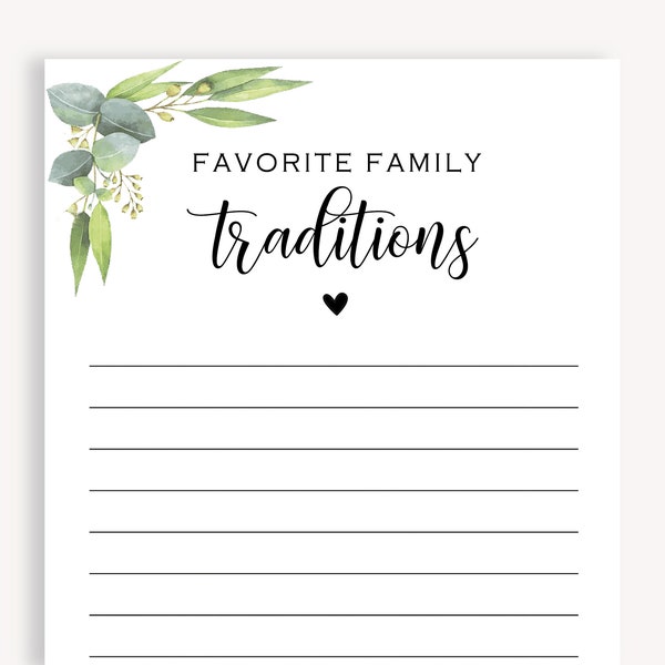 Family Traditions - Etsy