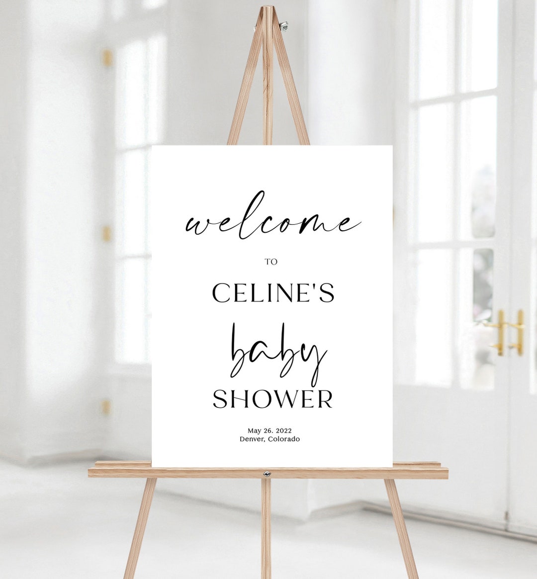 Printable Baby Welcome Sign, Hello Baby Welcome Signage, Editable Baby ...