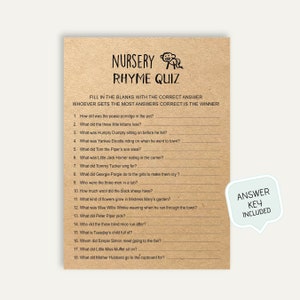 Guess Nursery Rhyme Game Name That Nursery Rhyme Baby - Etsy