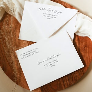 Modern Envelope Address Template, Modern Minimalist Envelopes, Editable ...