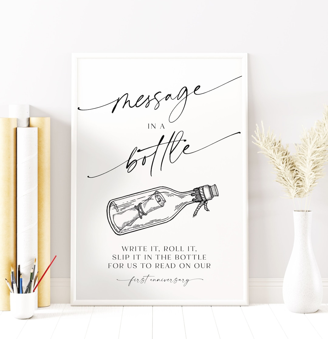 Printable Message in A Bottle Template Message in A Bottle - Etsy