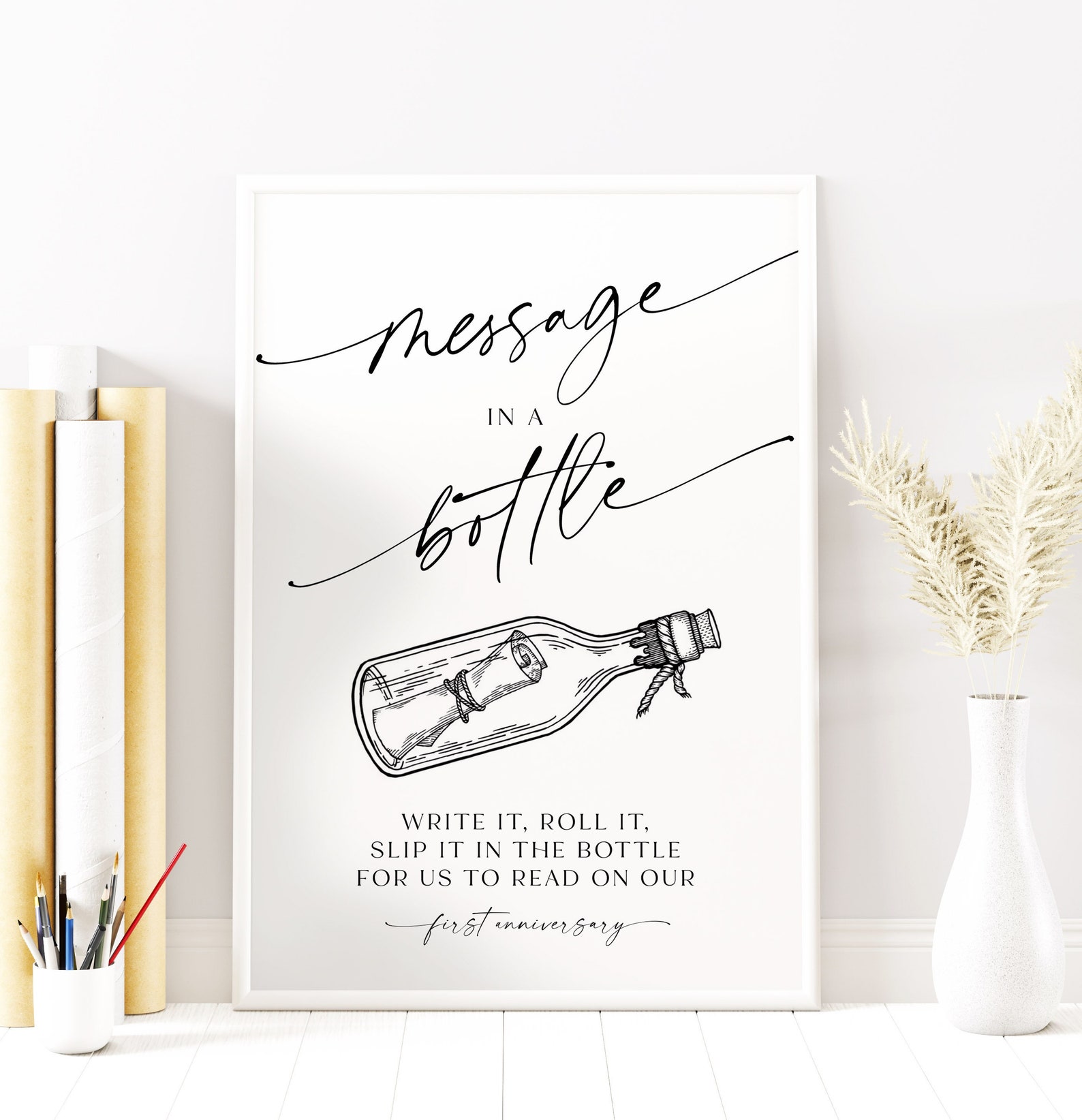 Printable Message in A Bottle Template Message in A Bottle - Etsy