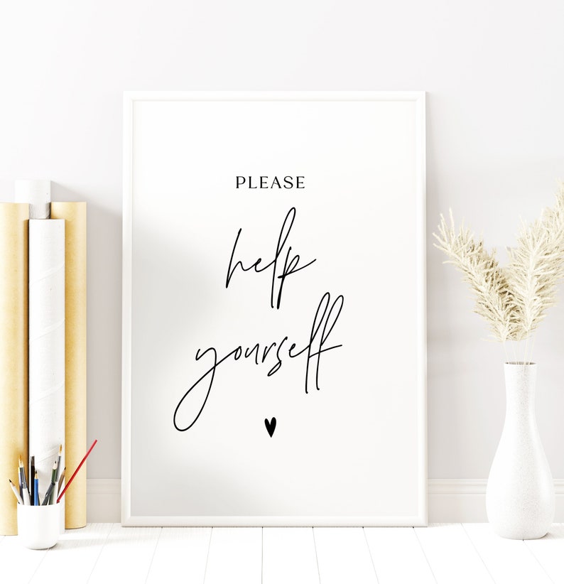 Please Help Yourself Baby Shower Sign Baby Shower Reception - Etsy