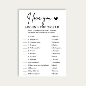 I Love You Around the World Travel Shower Game, I Love You Around the ...