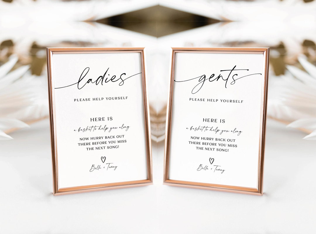 Editable Wedding Restroom Sign, Wedding Toilet Sign,wedding Bathroom ...