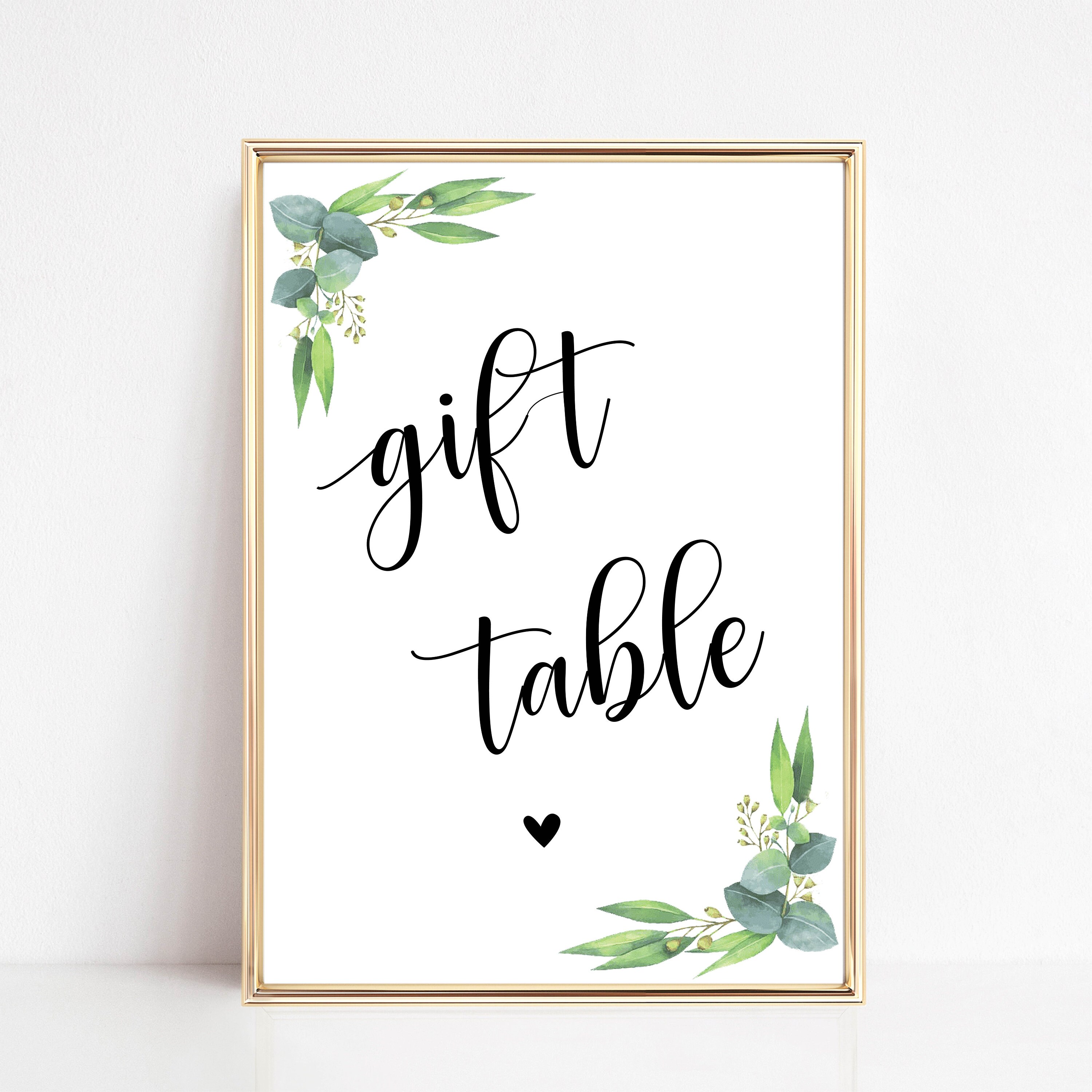 Printable Gift Table Sign Download Modern Baby Shower Gift - Etsy