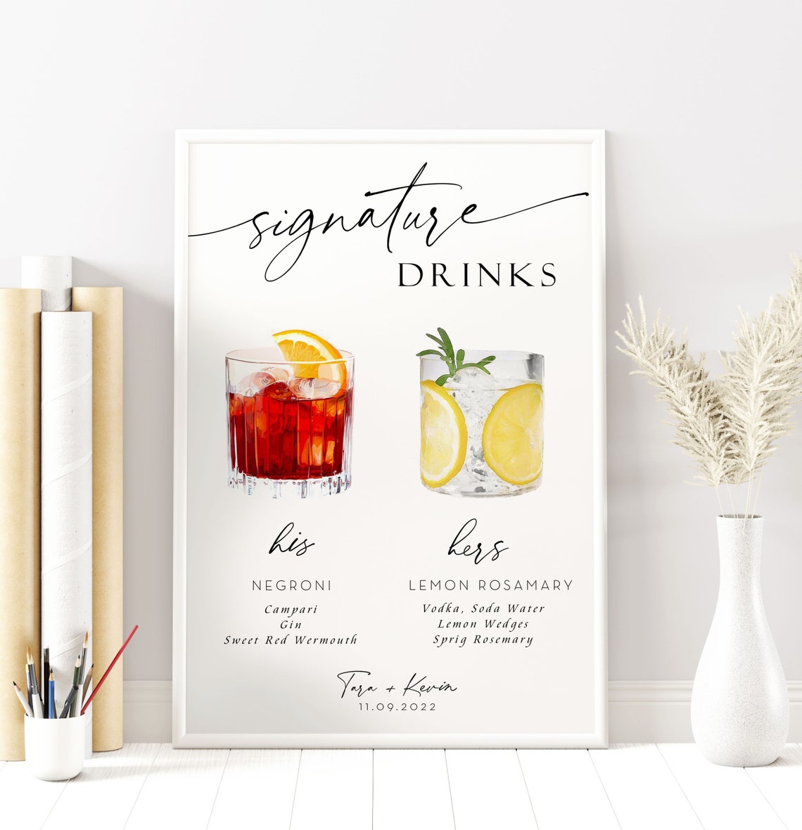 Editable Signature Drink Sign Printable Signatute Cocktail - Etsy