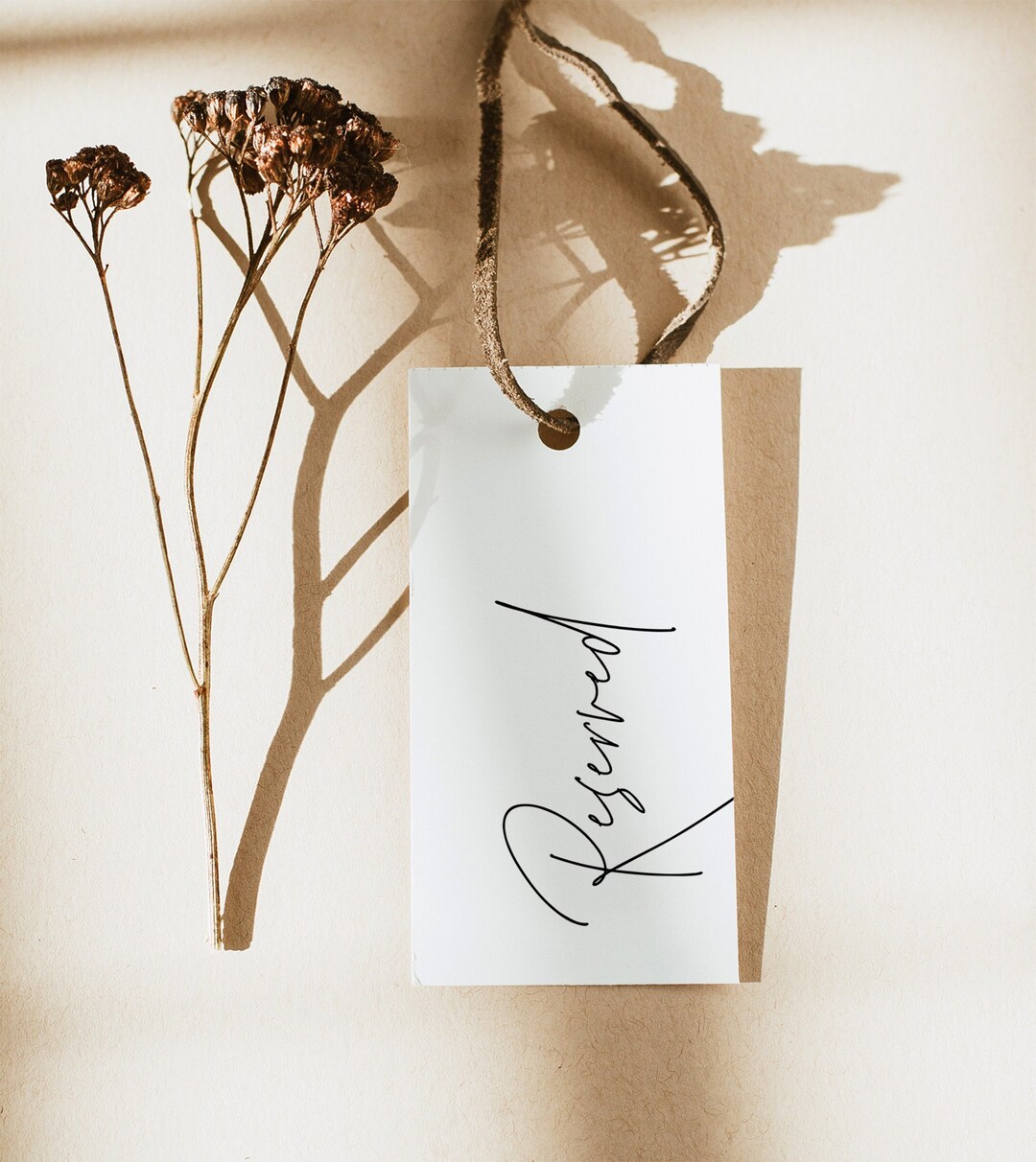 Modern Editable Reserved Seat Sign, Reseption Reserved Chair Tags Signs ...