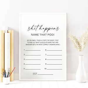 Dirty Diaper Baby Shower Games, Name That Poo Baby Shower Game, Shit ...