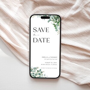 Modern Text Message Save Our Date, Smartphone Save Our Date Card ...