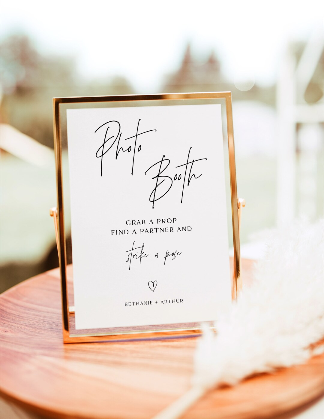 Photo Booth Signage, Photo Booth Sign, Minimalist Photobooth Sign ...