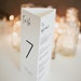 Minimalist Wedding Triangle Table Number Template Trifold - Etsy