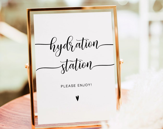 Hydration Station Sign, Wildflower Hydration Station Sign for Teachers ...