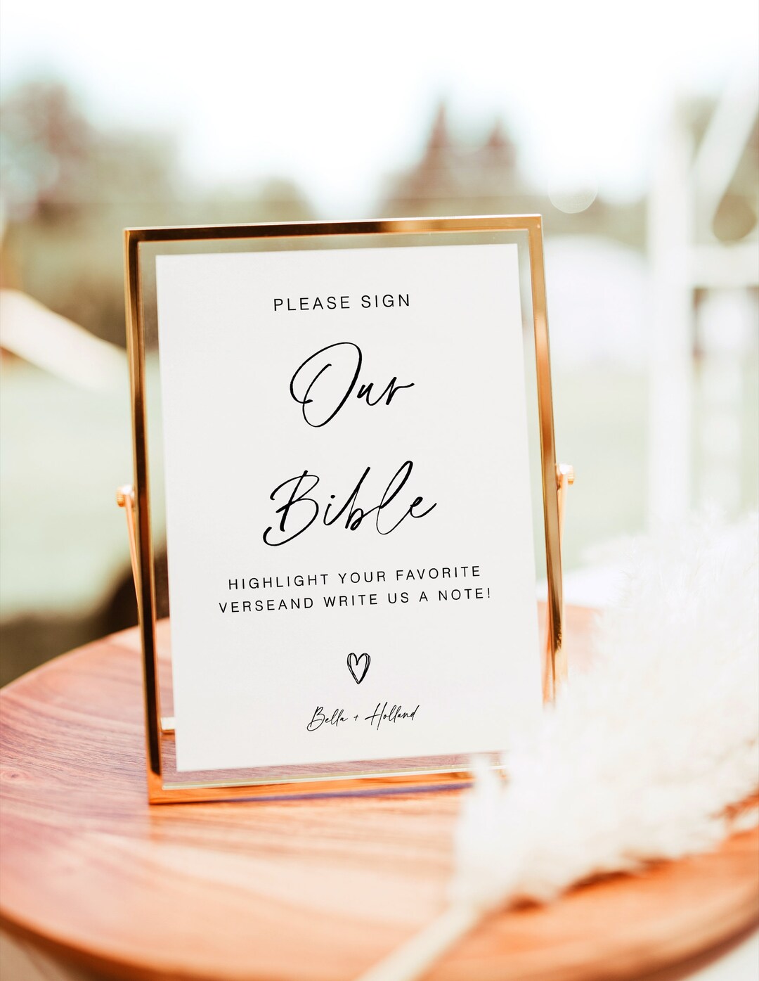 Modern Please Sign Our Bible Signage, Wedding Decor Sign, Please Sign ...