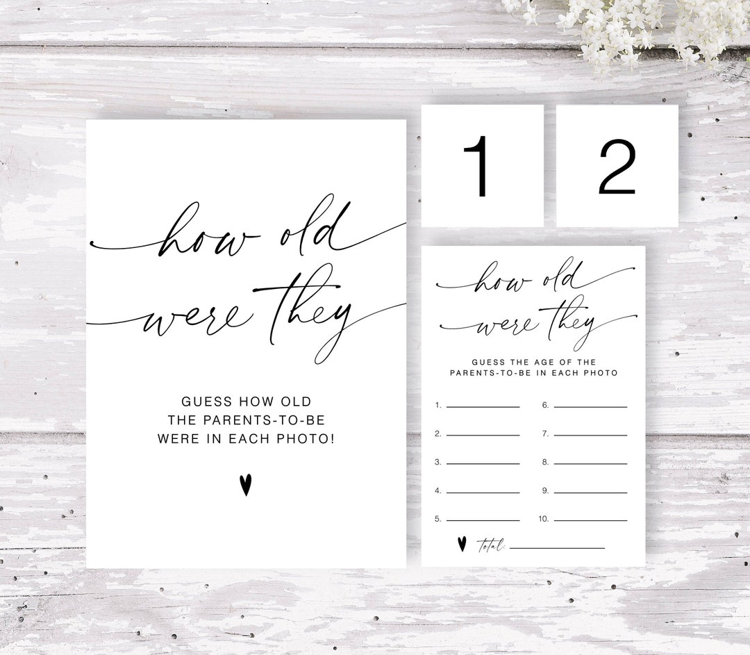 Guess How Old Sign Boho Baby Shower Sign How Old Were They - Etsy