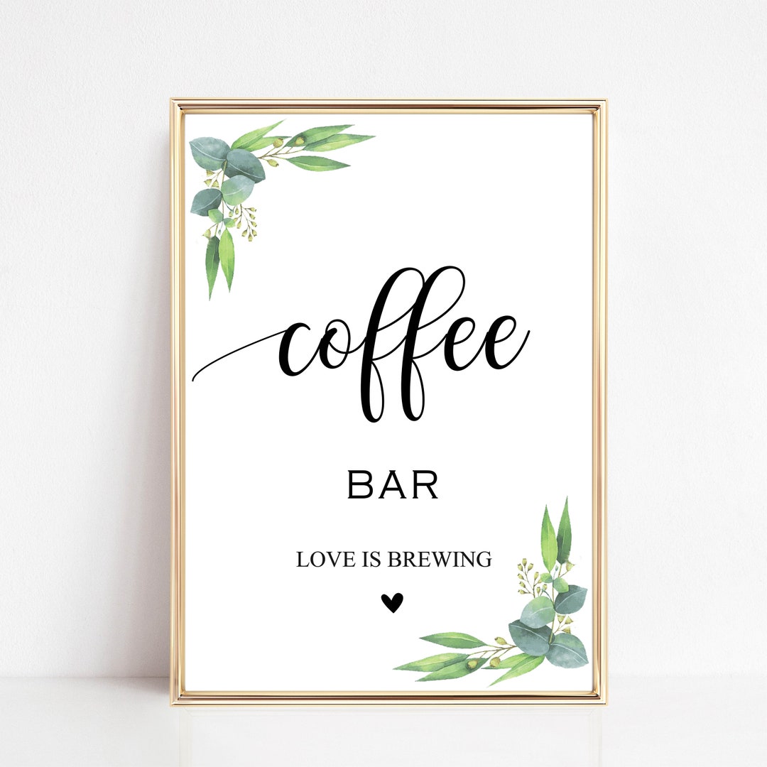 Baby Shower Coffee Bar Sign, A Baby is Brewing Coffee Bar Sign, Coffee ...