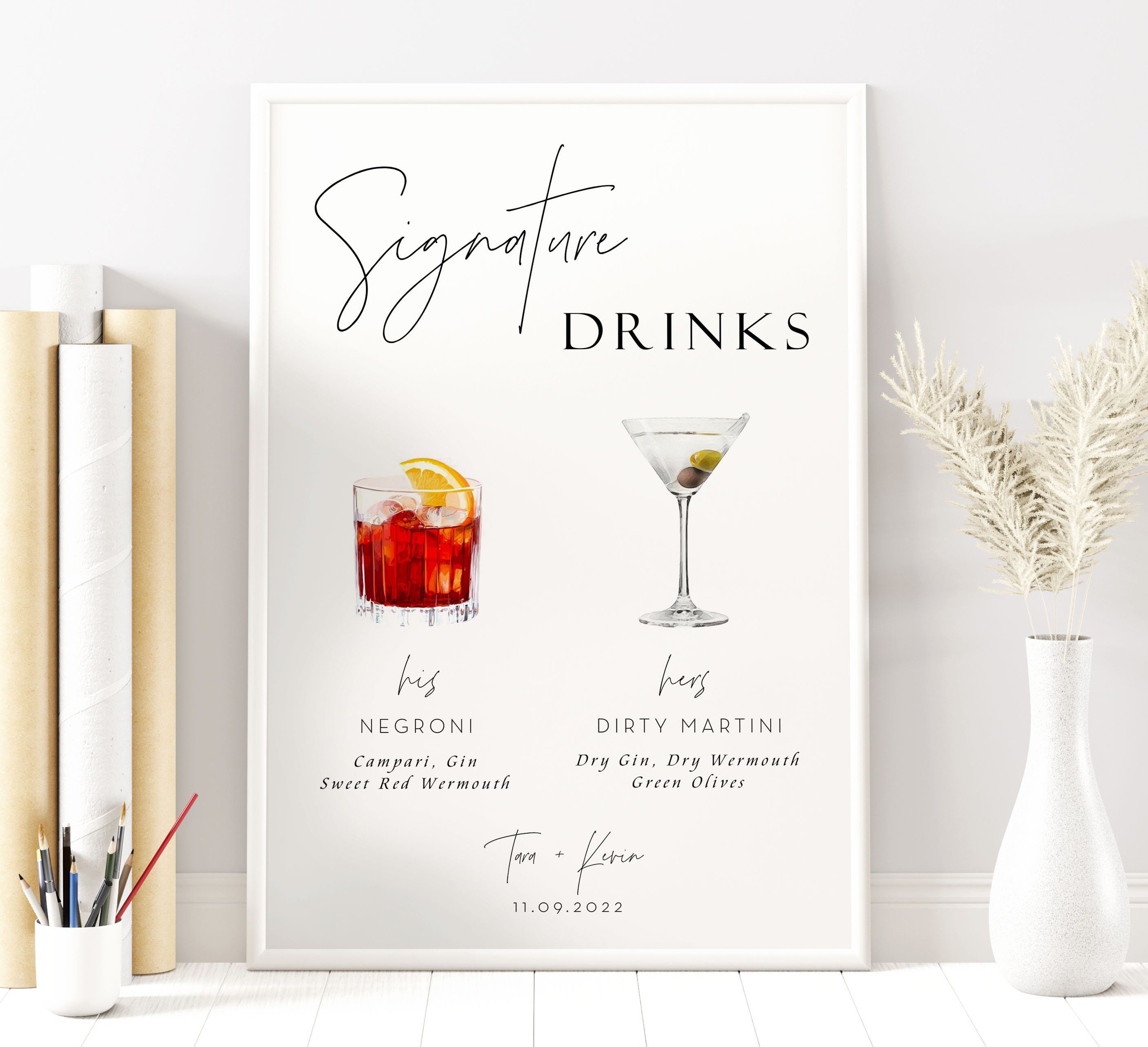 Signature Drink Sign Template, Printable Signature Drink Sign for ...