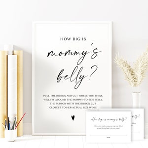 How Big is Her Belly Sign and Tickets How Big is Mommy's - Etsy