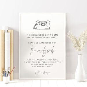 Telephone Guestbook Sign Template, Phone Message Guestbook, Leave A ...